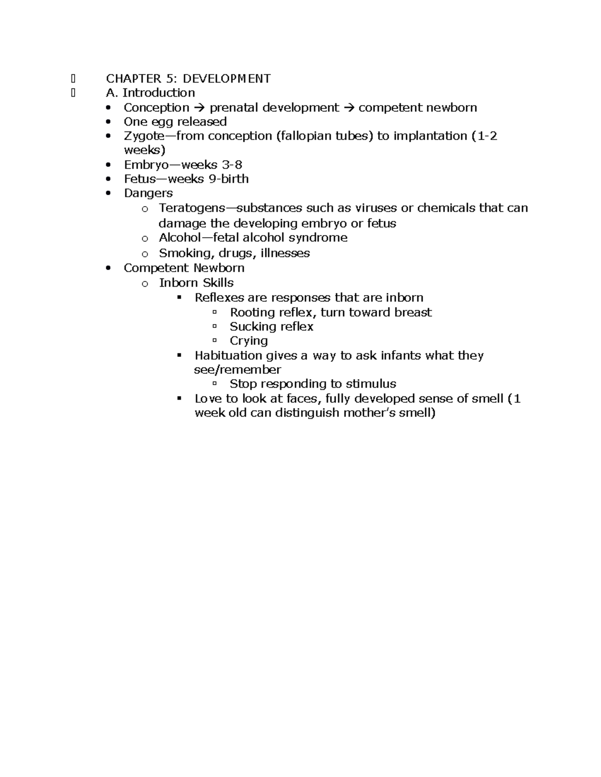 Chapter 5,7,8,10,11 - outline - CHAPTER 5: DEVELOPMENT A. Introduction ...