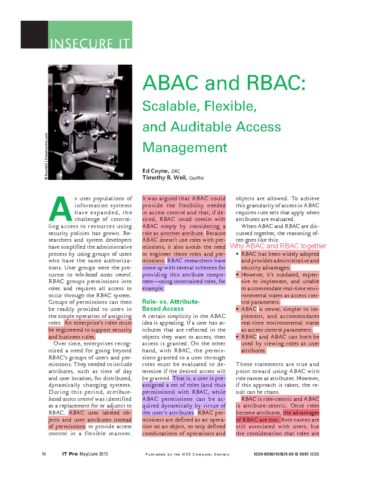 ABAC and RBAC Scalable Flexible and Auditable Access Management - 14 IT ...