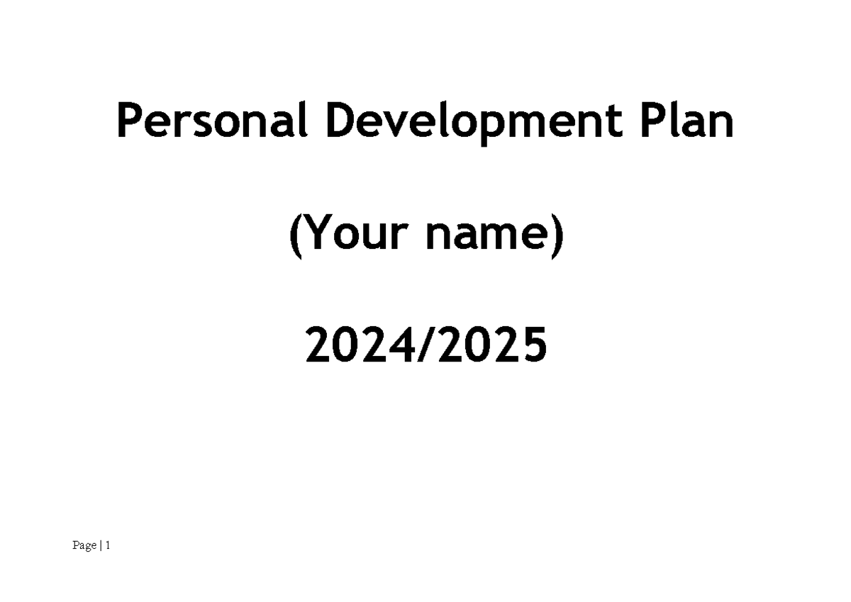 WESA 4 Resource 1 - Blank Development Plan - DP2024 - Personal ...