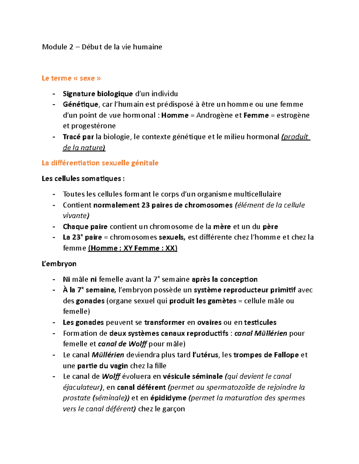 Module 2 - Note de cours revus et corrigé ! - Module 2 – Début de la ...