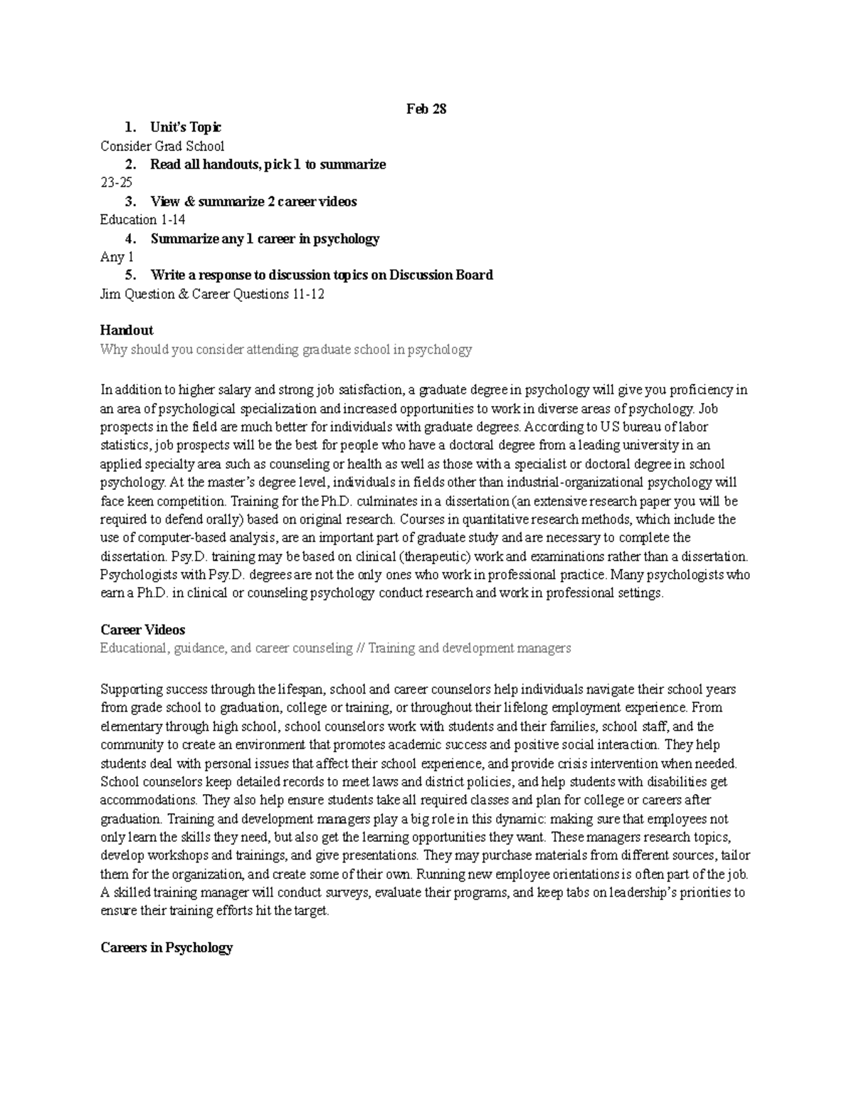 Unit 6 by Joli Manzano - STUDY - Feb 28 Unit’s Topic Consider Grad ...