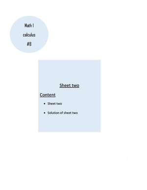 D6 - Differentiation table and examples - Mathematics 1 - Studocu