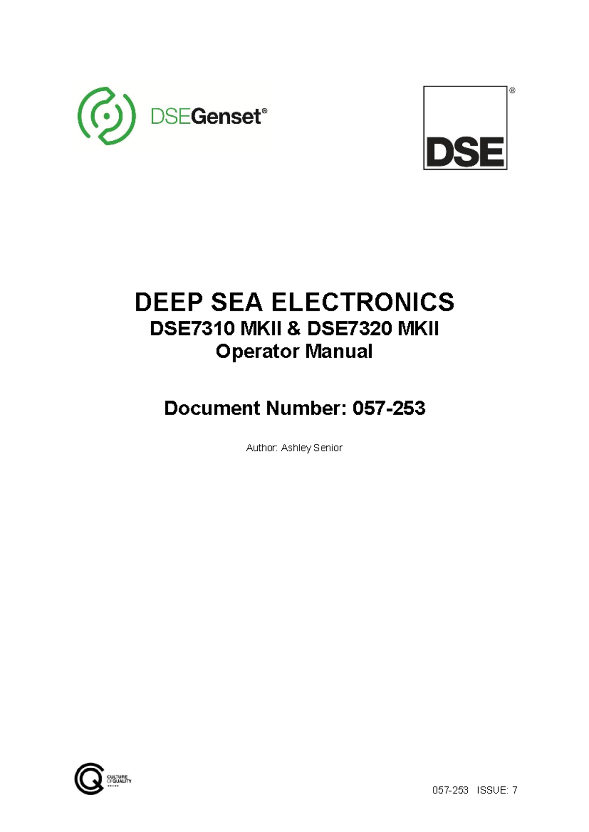 DSE7310-MKII-DSE7320-MKII-Operators-Manual - 057 - 253 ISSUE: 7 DEEP SEA ELECTRONICS DSE7310 ...
