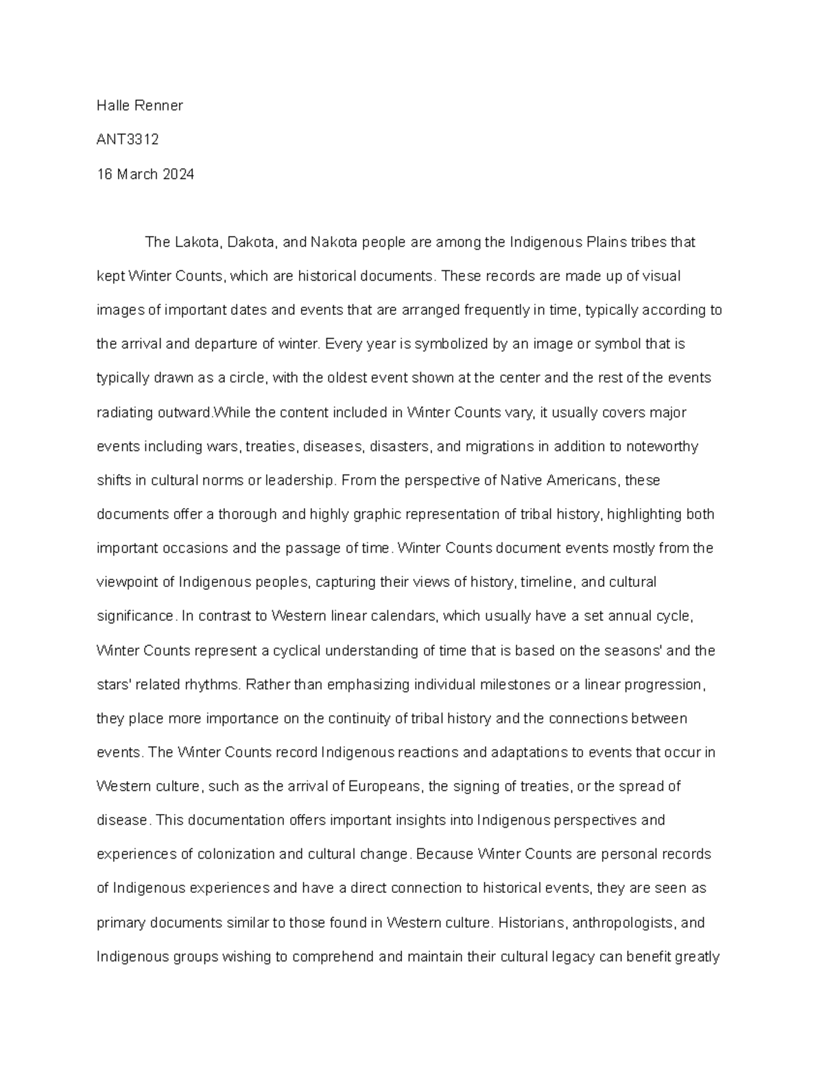 Hw 10 - Short Essay (800 words or more)- Using this week’s chapter ...