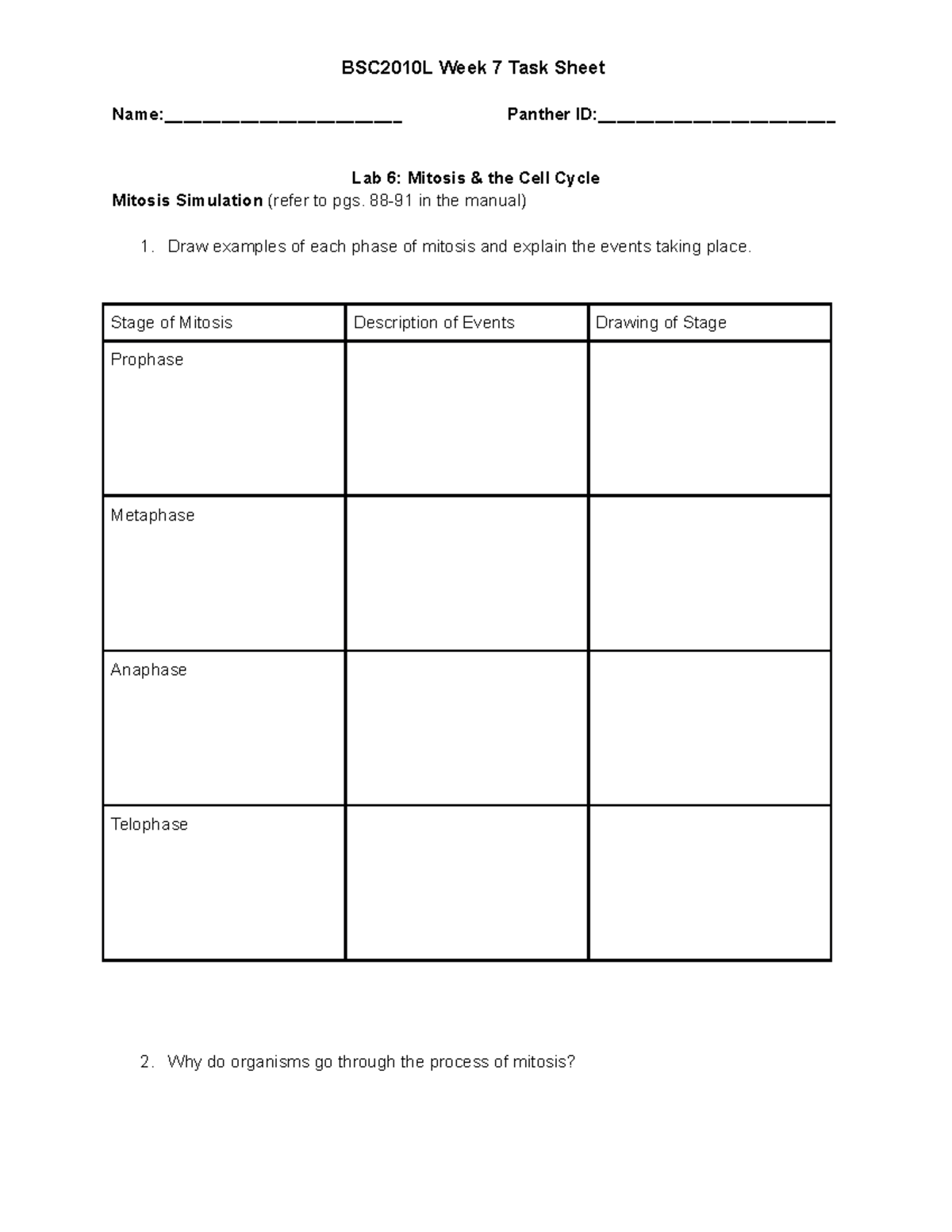 Week 7 Task Sheet - Name:_________________________ BSC2010L Week 7 Task ...