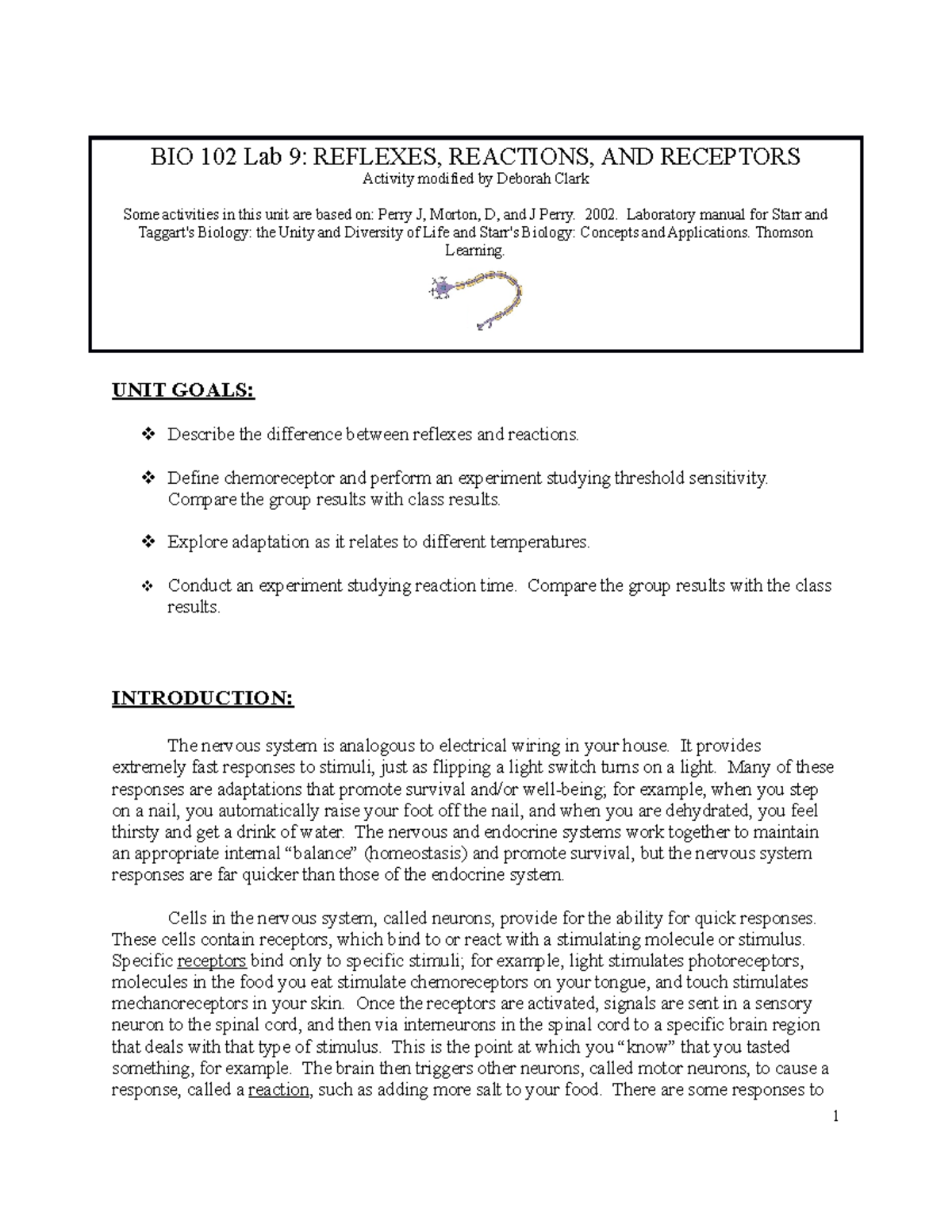 Lab 9 Nervous System:Follow Up Questions - BIO 102 Lab 9: REFLEXES ...