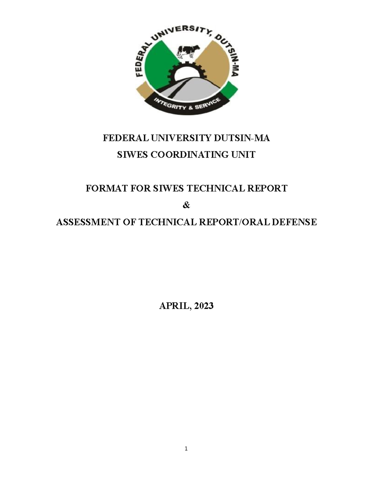 Siwes Report - Highlighted - FEDERAL UNIVERSITY DUTSIN-MA SIWES ...