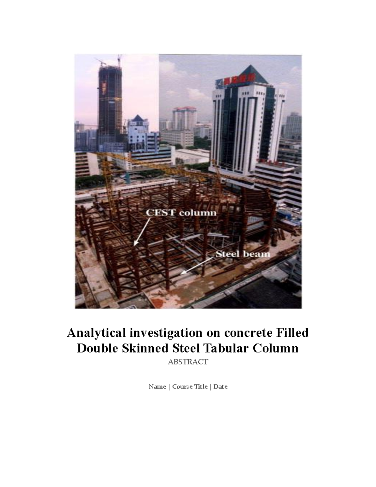 Abstract- Analytical investigation on concrete Filled Double Skinned ...