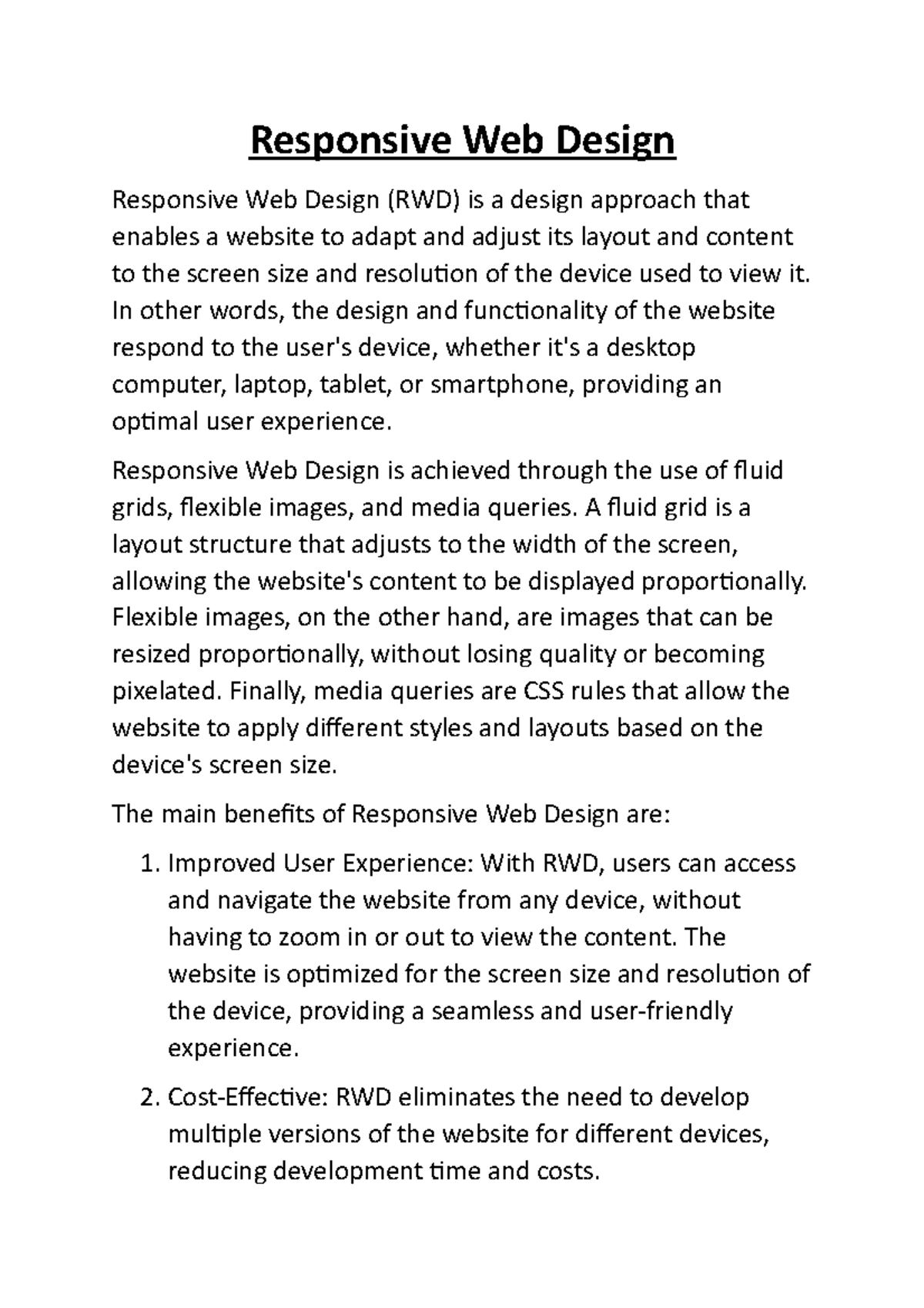 Responsive Web Design - Responsive Web Design Responsive Web Design ...