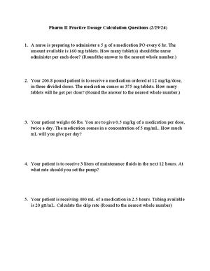 Dosage Calculation Activity (Safe Dose-Weight Based) - Pediatric Dosage ...