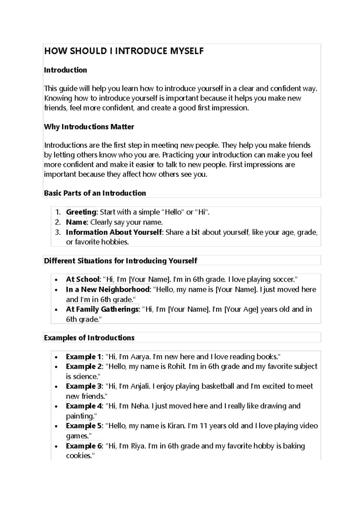 HOW Should I Introduce Myself - HOW SHOULD I INTRODUCE MYSELF ...