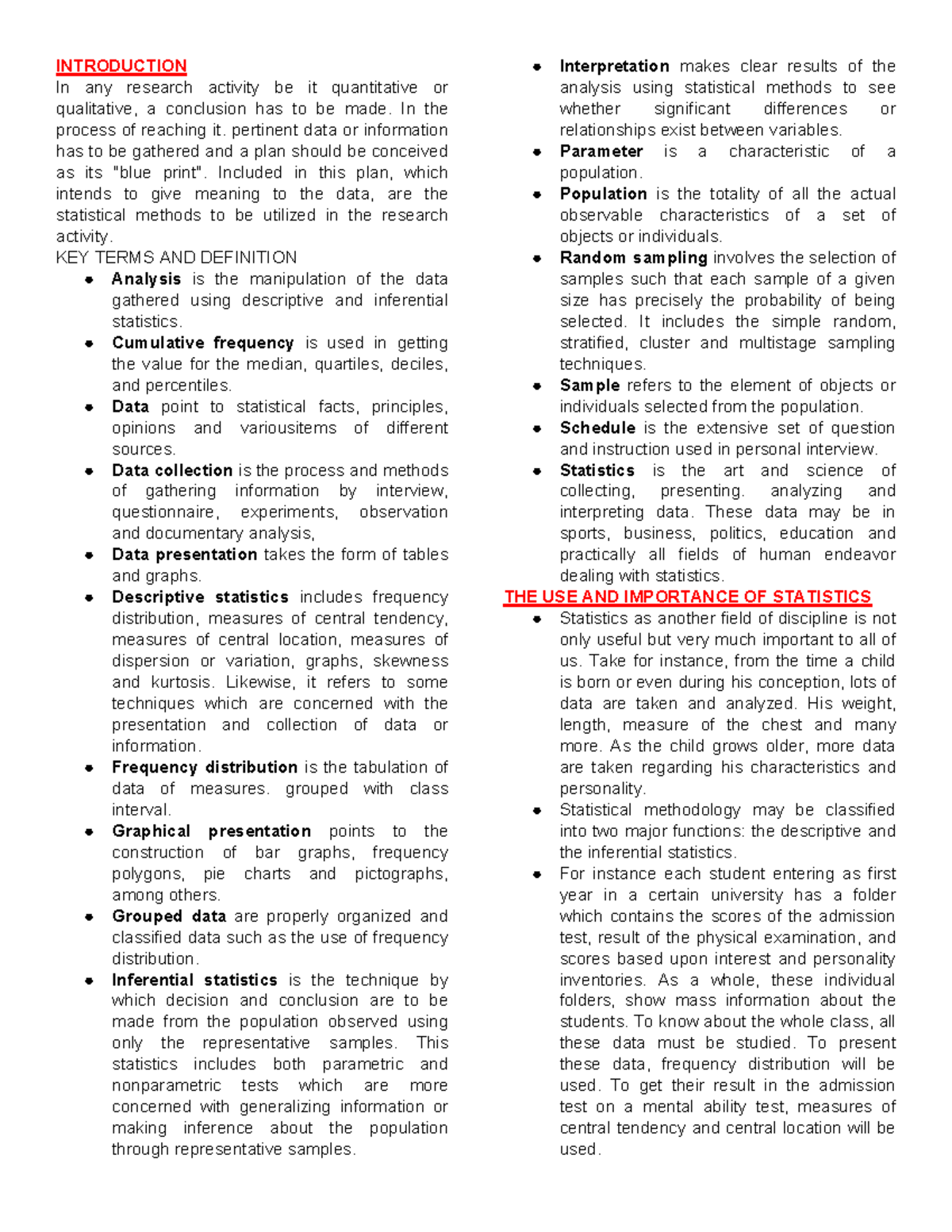 Engineering DATA Analysis - Introduction - INTRODUCTION In any research ...