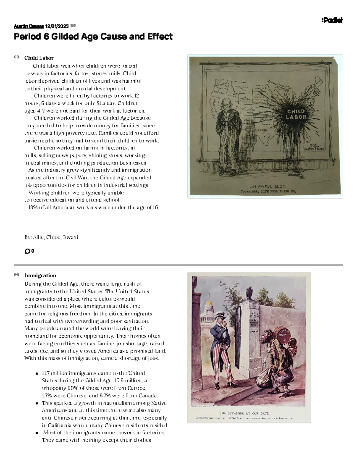 Period 6 Gilded Age Cause and Effect - Austin Cesare 12/21/ Period 6 ...