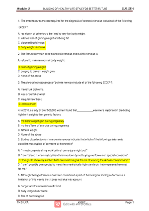 SFH(Question bank) - SFH(Question bank) - Scientific Foundations for ...
