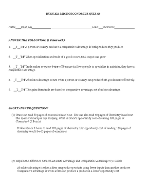 Section problems 5 - Section Problems for Homework 5 - Economics 101 ...