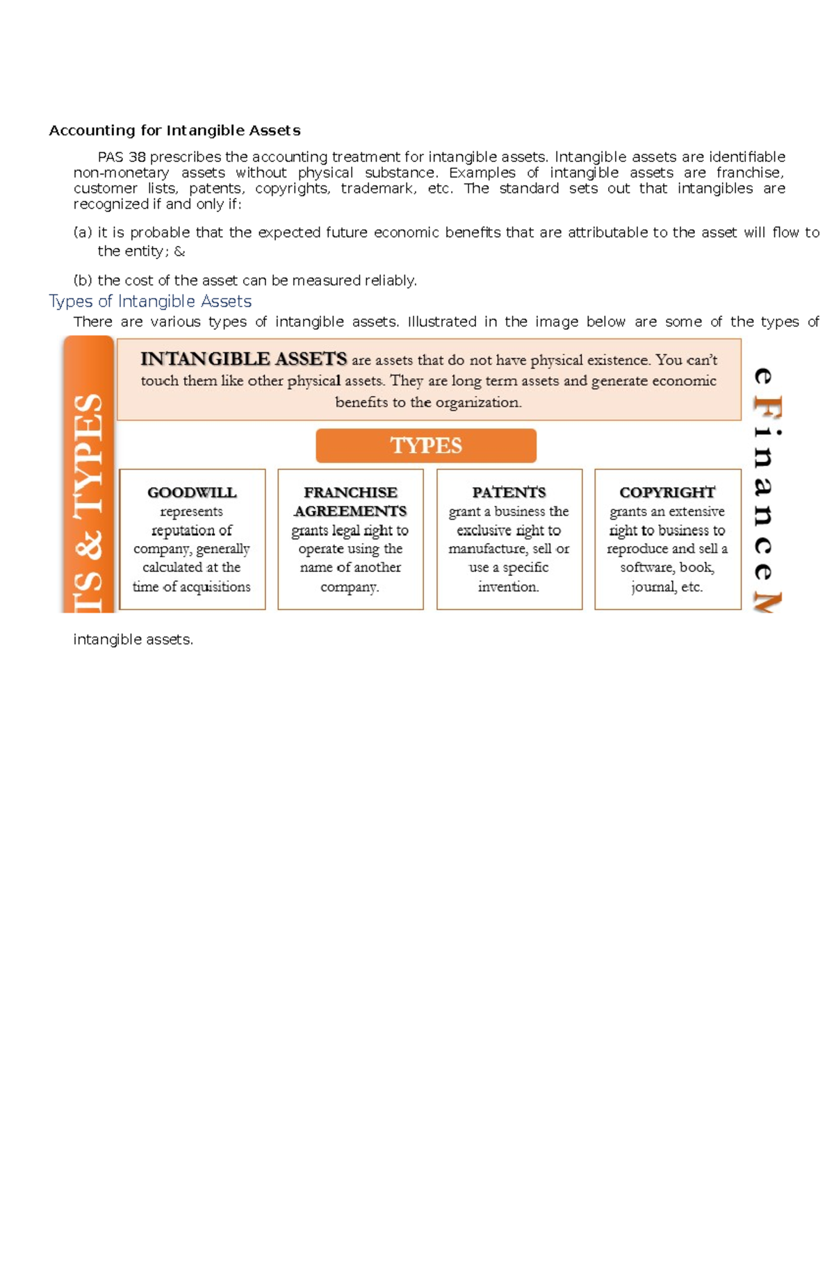 Accounting for Intangible Assets - Intangible assets are identifiable ...