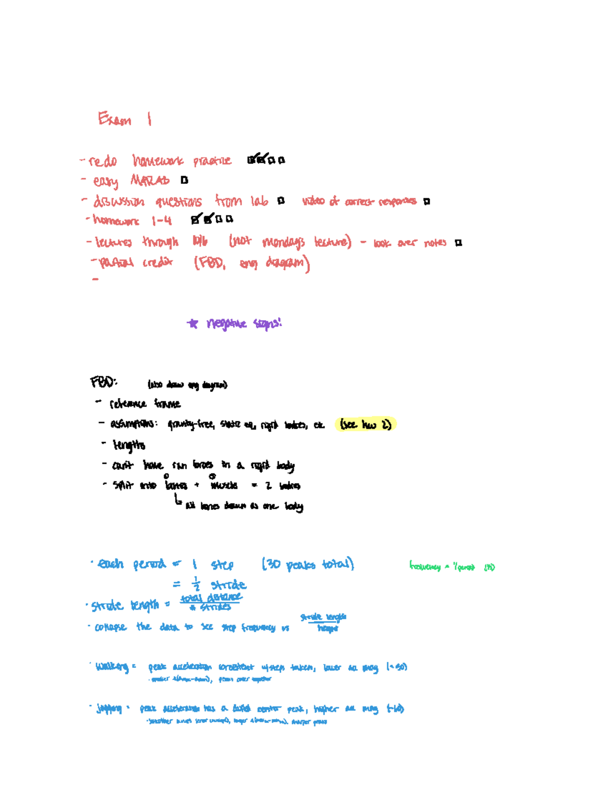 Note Oct 11, 2022 - BME 315 Biomechanics (McGee) - Exam I redo homework practice DID a ...