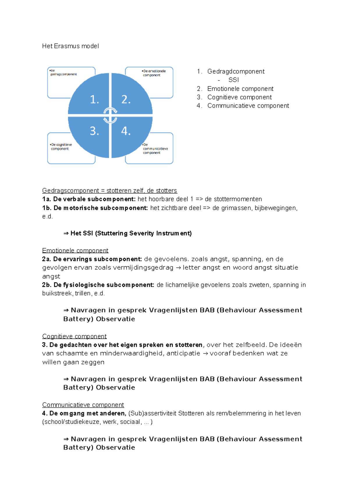 Hoorcollege Stotteren deel 4 - Het Erasmus model Gedragdcomponent SSI ...