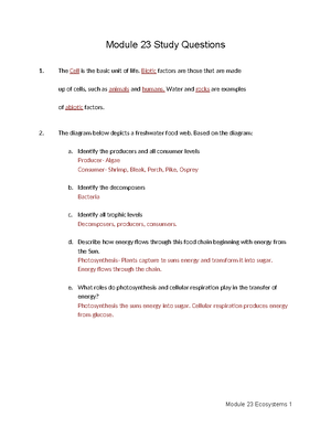 Module 20 Study Questions - Module 20 Study Questions 1. What is the ...