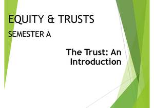 Lecture 2-Remedies 1 - Mark Wen-hu HSIAO - EQUITY & TRUSTS I SEMESTER A ...