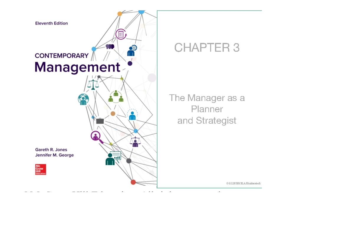 MGT-Jones Syllabus Chapter 3 - Planning - ©McG CHAPTER 3 The Manager as ...