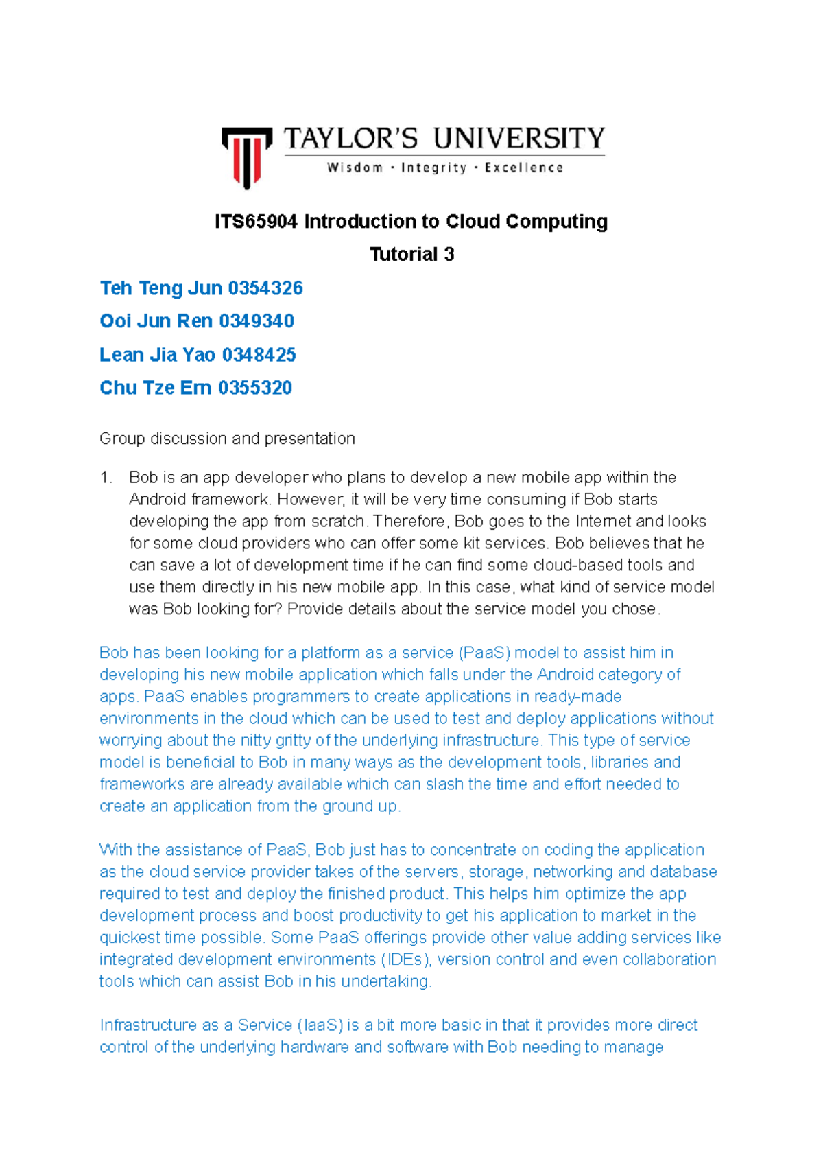 ITS65904 Tutorial 3 - ITS65904 Introduction to Cloud Computing Tutorial ...