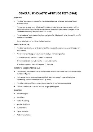 SSAIS-R Psychometric Test - SSAIS-R (IQ Test) OVERVIEW SSAIS-R: Senior ...
