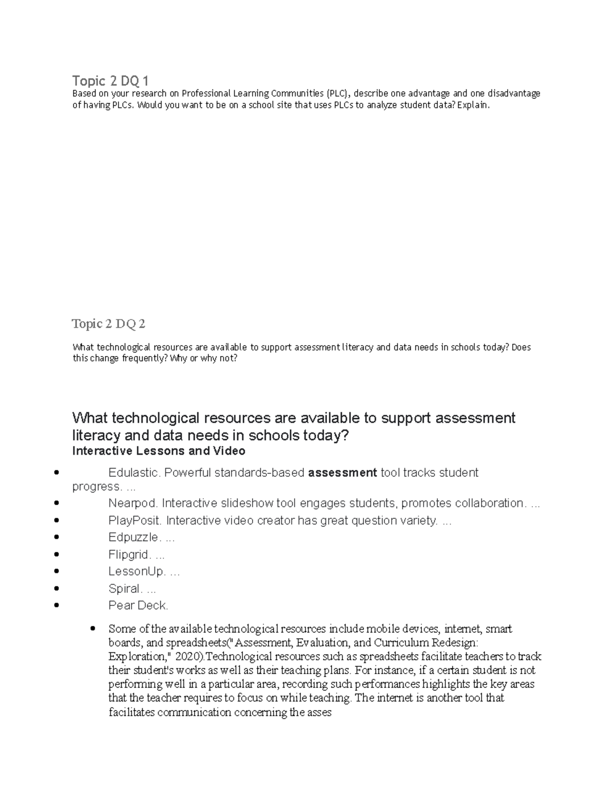 ECE-230 wk 2 dq 1 & 2 - discussion - Topic 2 DQ 1 Based on your ...