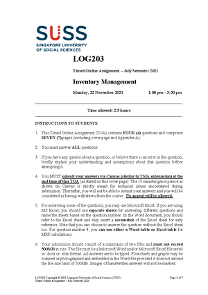 LOG203 - Formula Sheet - TEMPLATE - LOG203 – Formula Sheet Study Unit 1 ...