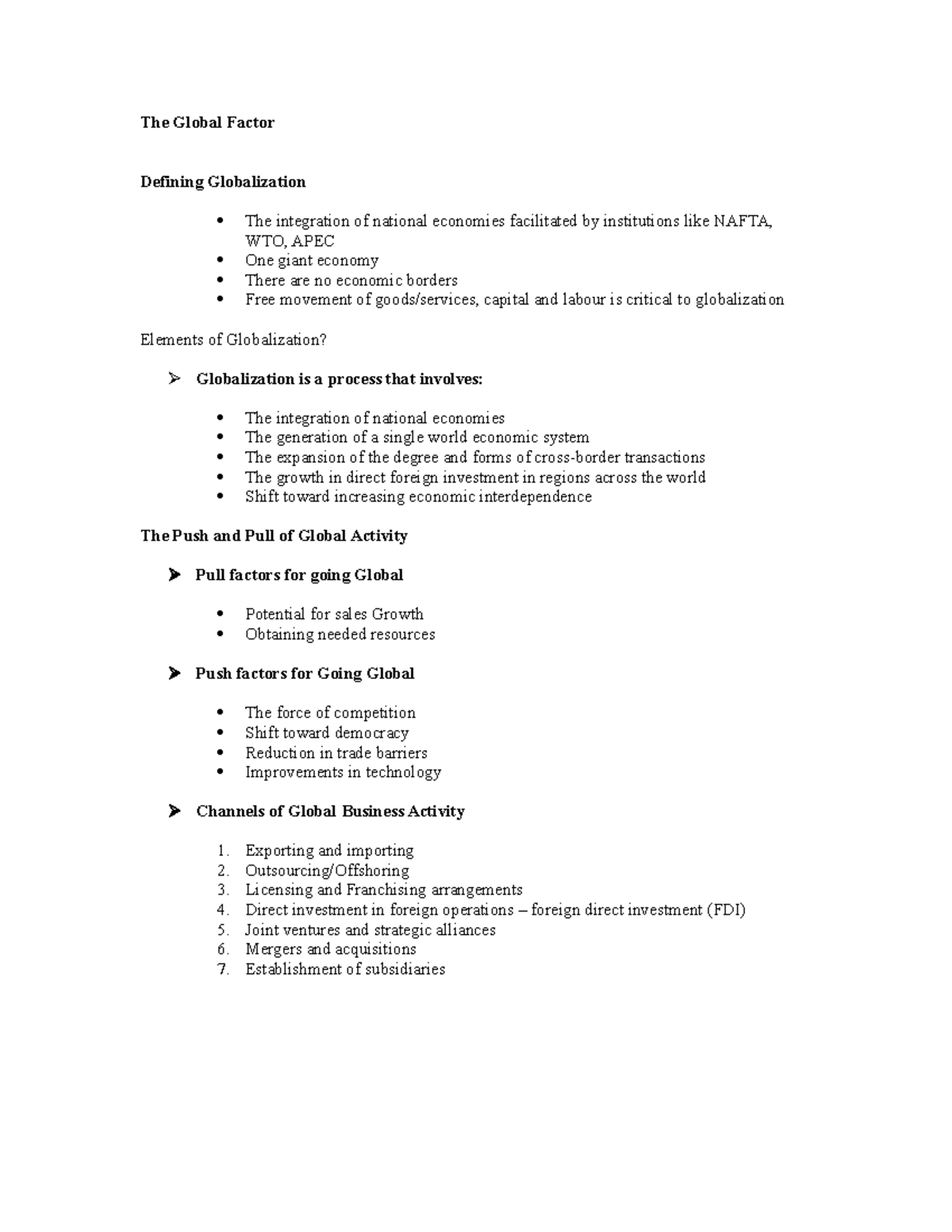 The Global Factor - adms - The Global Factor Defining Globalization The ...
