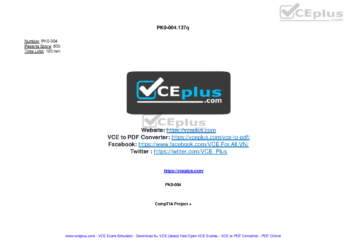 Comp TIA.Practice Test.PK0 004.v2019 03 02.by.Ellie - PK0-004 Number ...