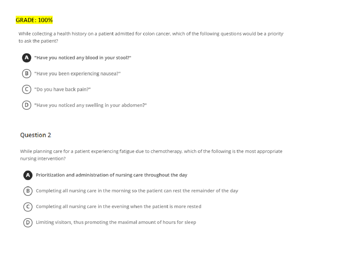 QUIZ 1 - QUIZ 1 - NU278 - GRADE: 100% - Studocu