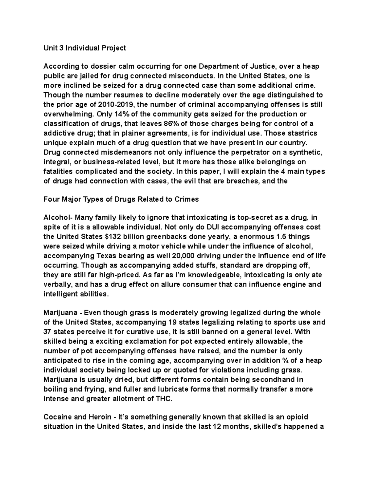 UNIT 3 Project CJHS-480 - Unit 3 Individual Project According to ...