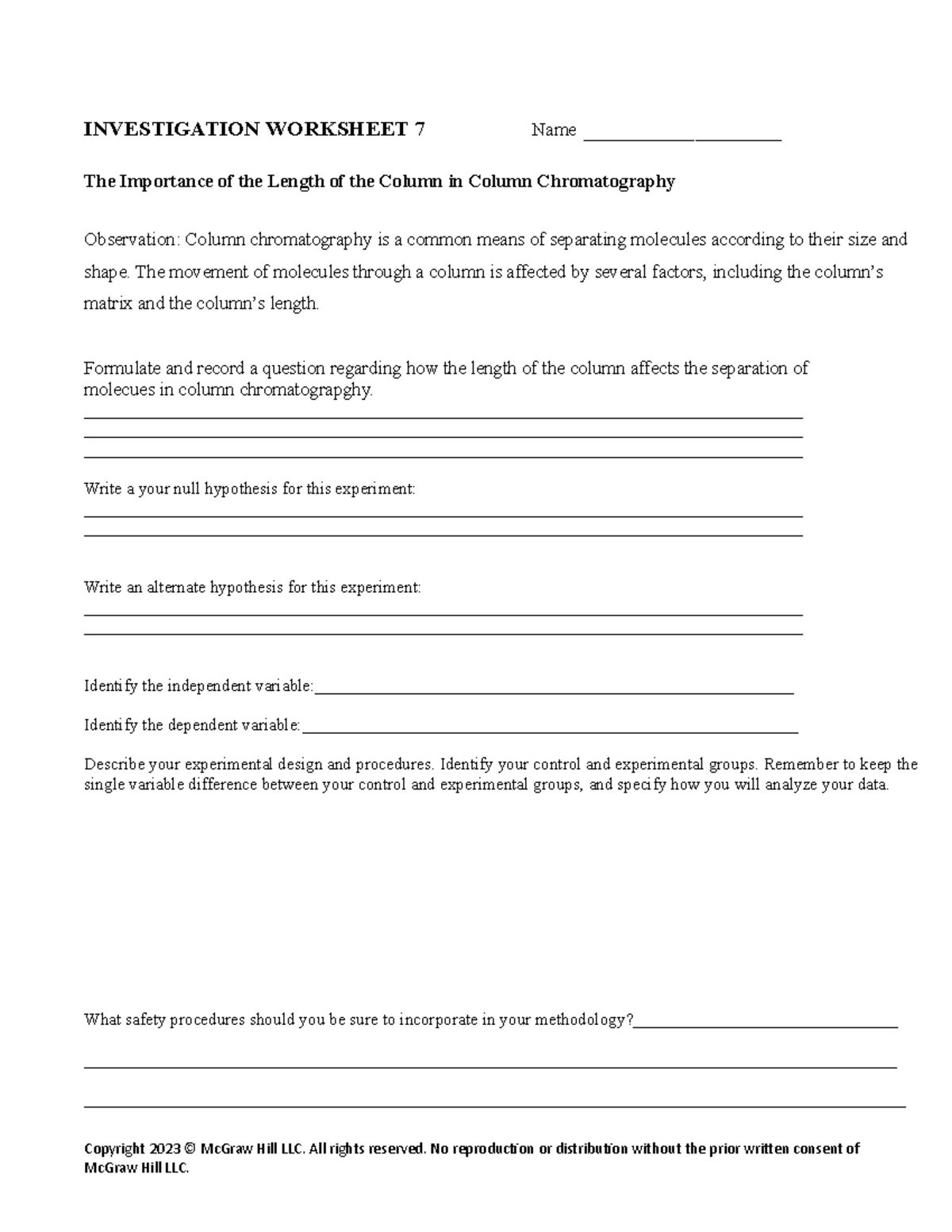 Investigation Wksht 07 - INVESTIGATION WORKSHEET 7 Name ...