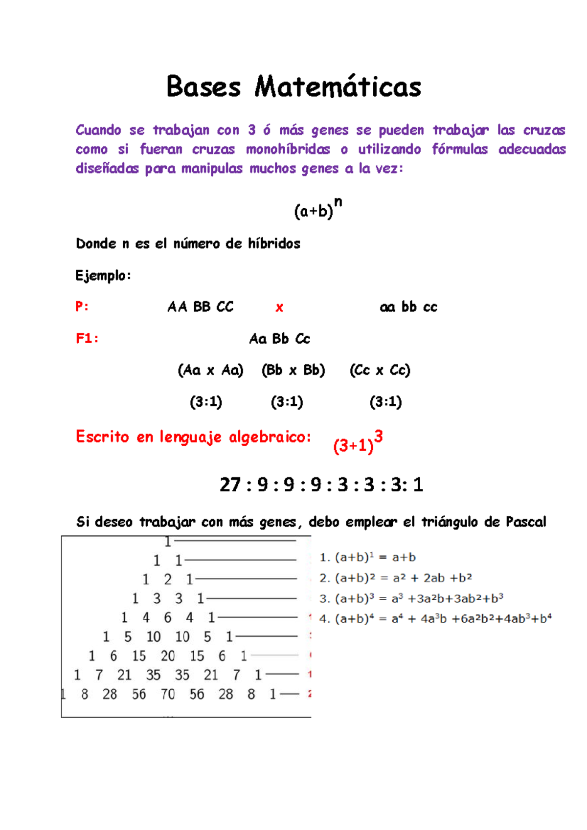 Bases Matemáticas - Álgebra. Si bien uno comienza a estudiar álgebra ...