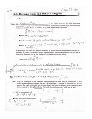 5.5 Integration by Substitution - MTH 191 - Studocu