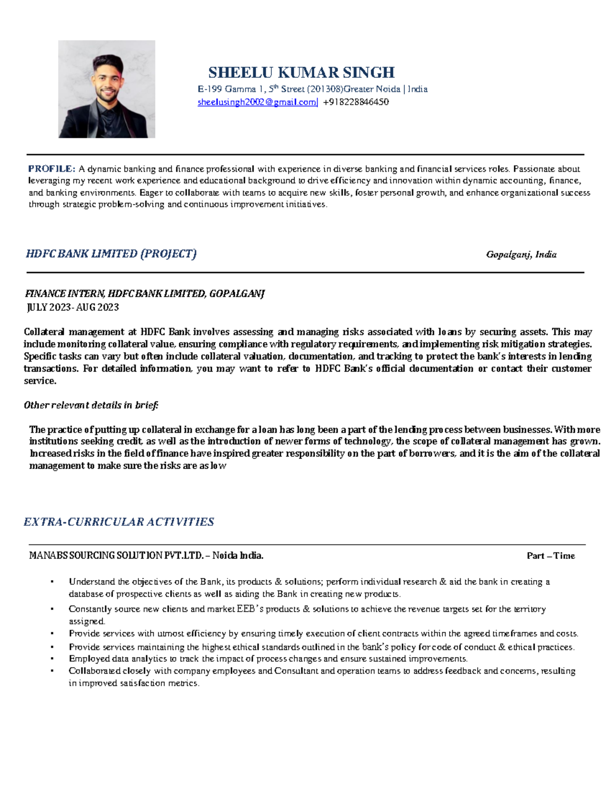 Common Cv sheelu - for sbjsnsnsm. nsbsv - SHEELU KUMAR SINGH E- 199 ...