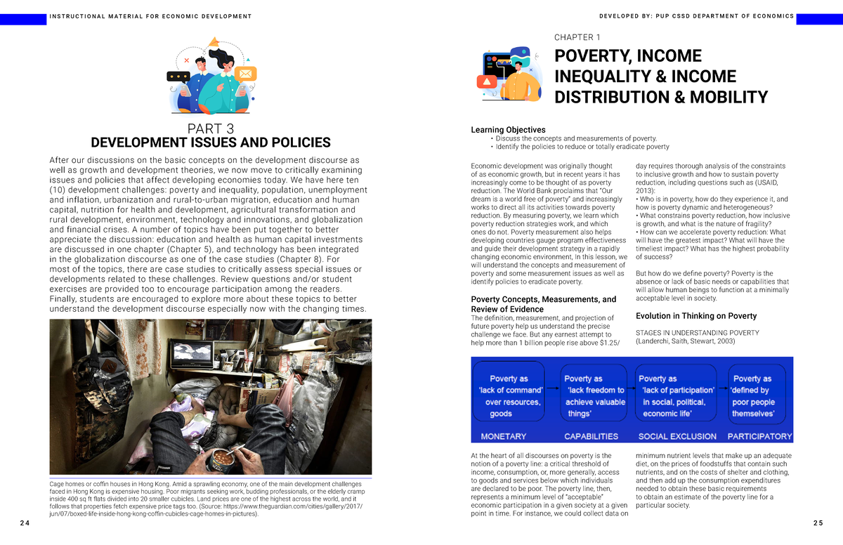 DEVELOPMENT ISSUES AND POLICIES - We have here ten (10) development ...