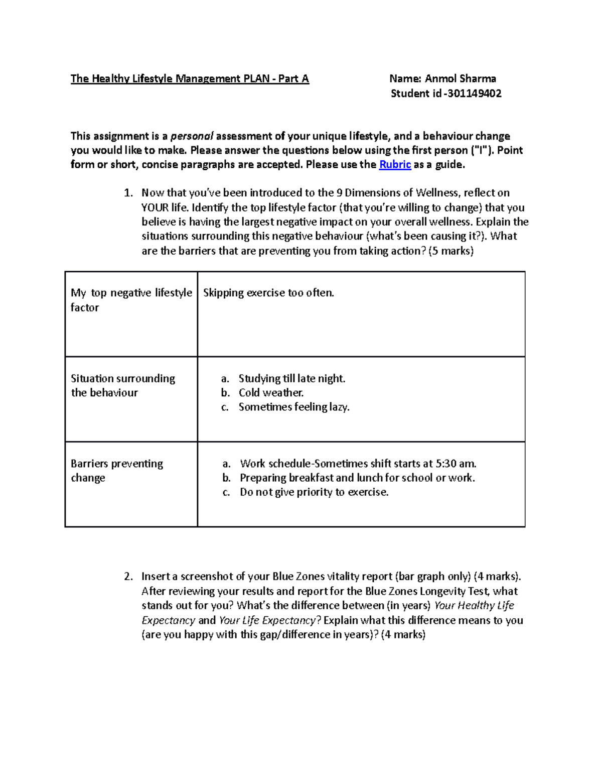 The+Healthy+Lifestyle+Management+Plan+-+Part+A+Word+Doc+(1)+2022 - The ...