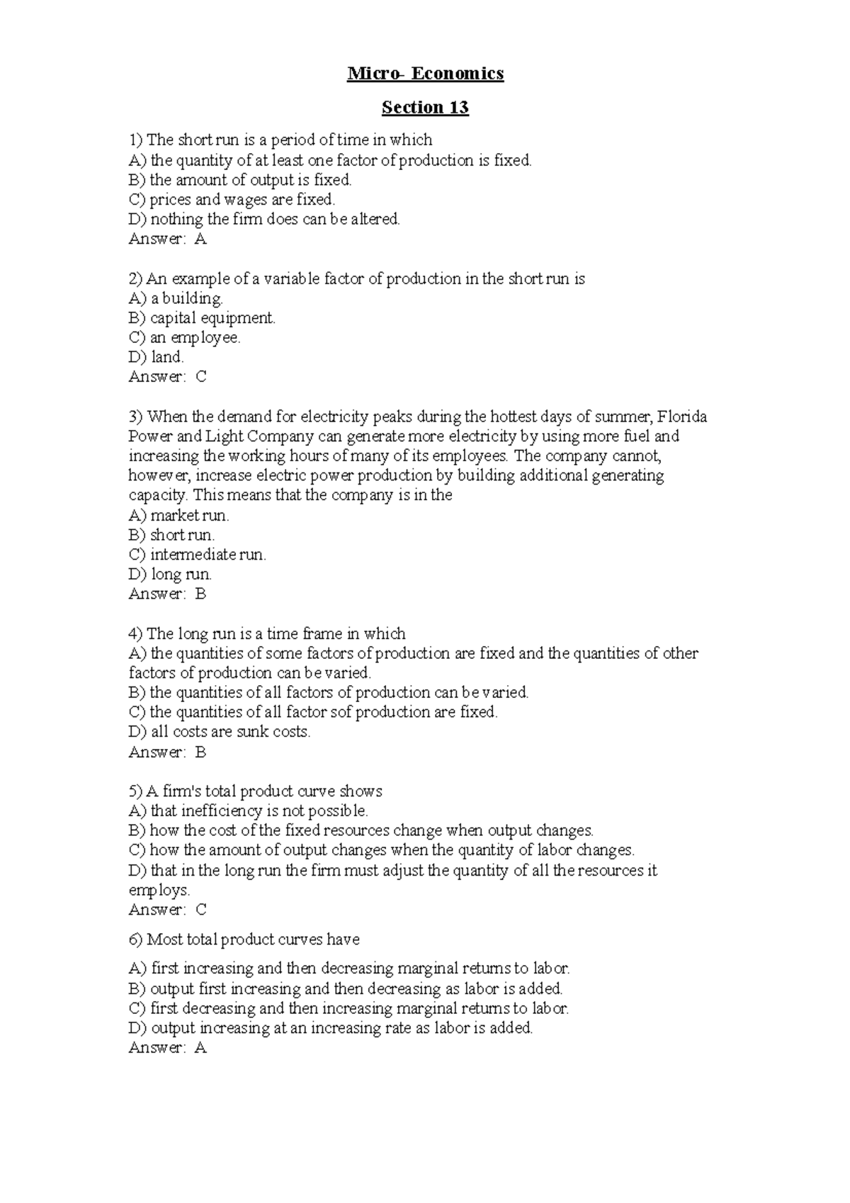 Micro section 13 new - Notes to summarize some lectures - Micro ...