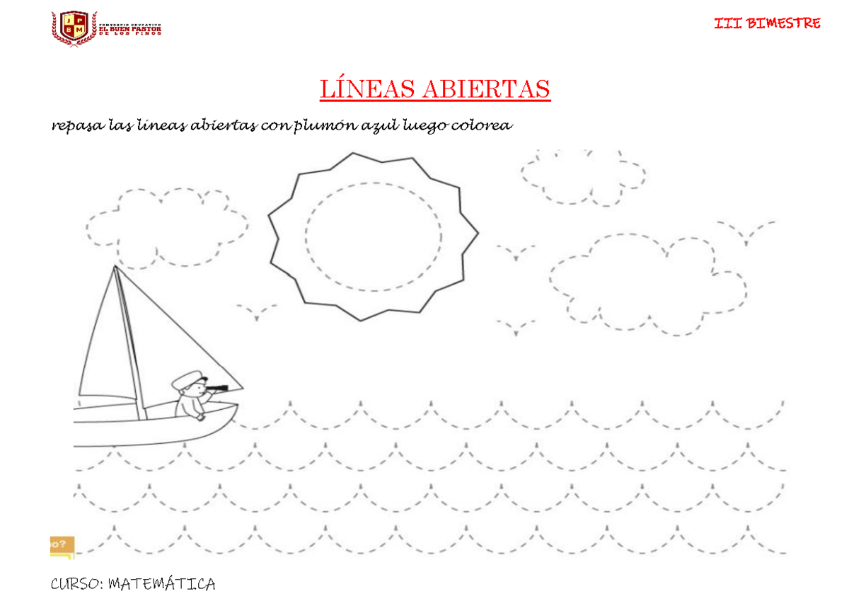 Matemtatica - ejercicios para niños de 1 grado - Prácticas - LÍNEAS ...