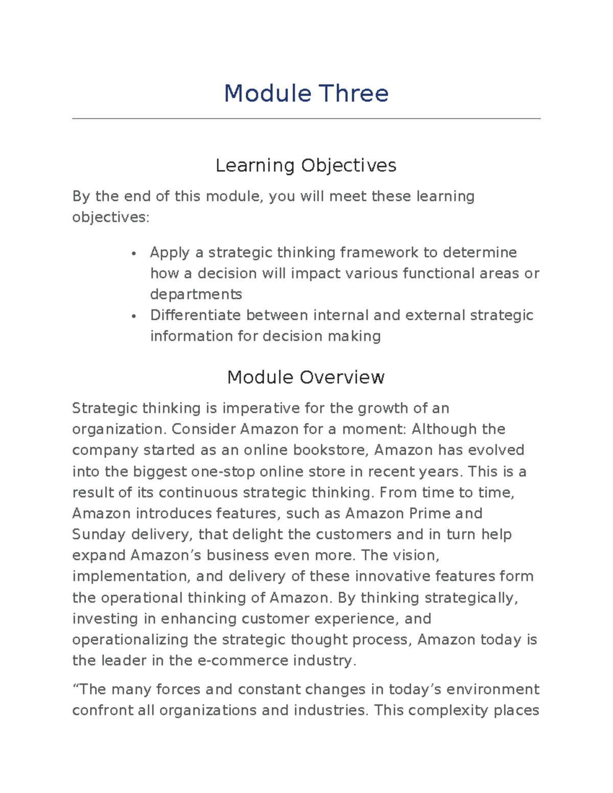 MBA-500-Q2611 Building Business Leaders 23TW2 Module 3 - Module Three ...
