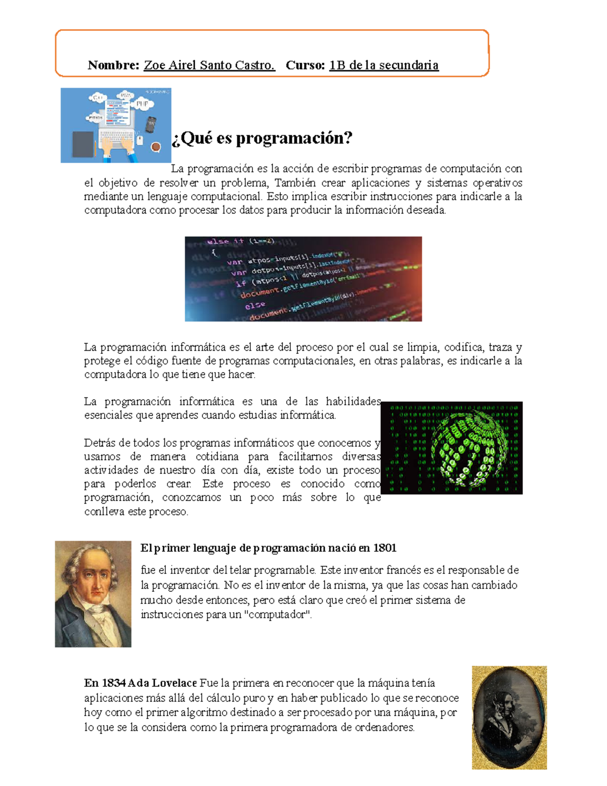 Qué es la programación significado de la programacion - Nombre: Zoe ...