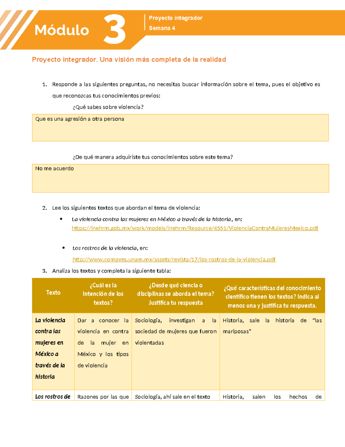 proyecto integrador M03S4P1 - Proyecto integrador Semana 4 Proyecto ...