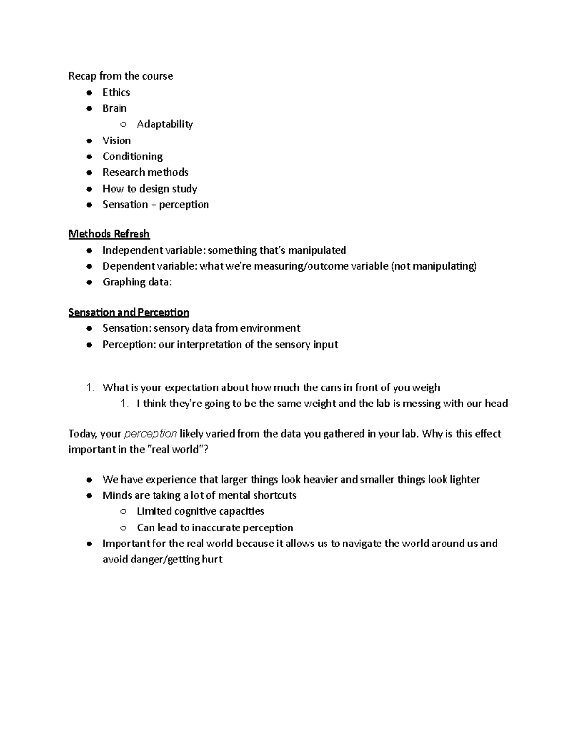 Week 12 Lab - In Lab Work - Recap from the course Ethics Brain ...