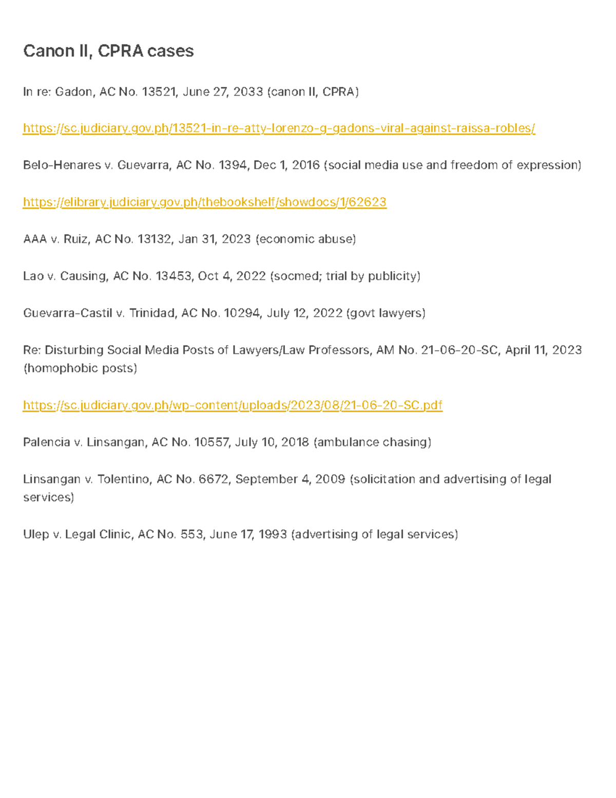 Canon II, CPRA cases - safafa - Canon II, CPRA cases In re: Gadon, AC ...