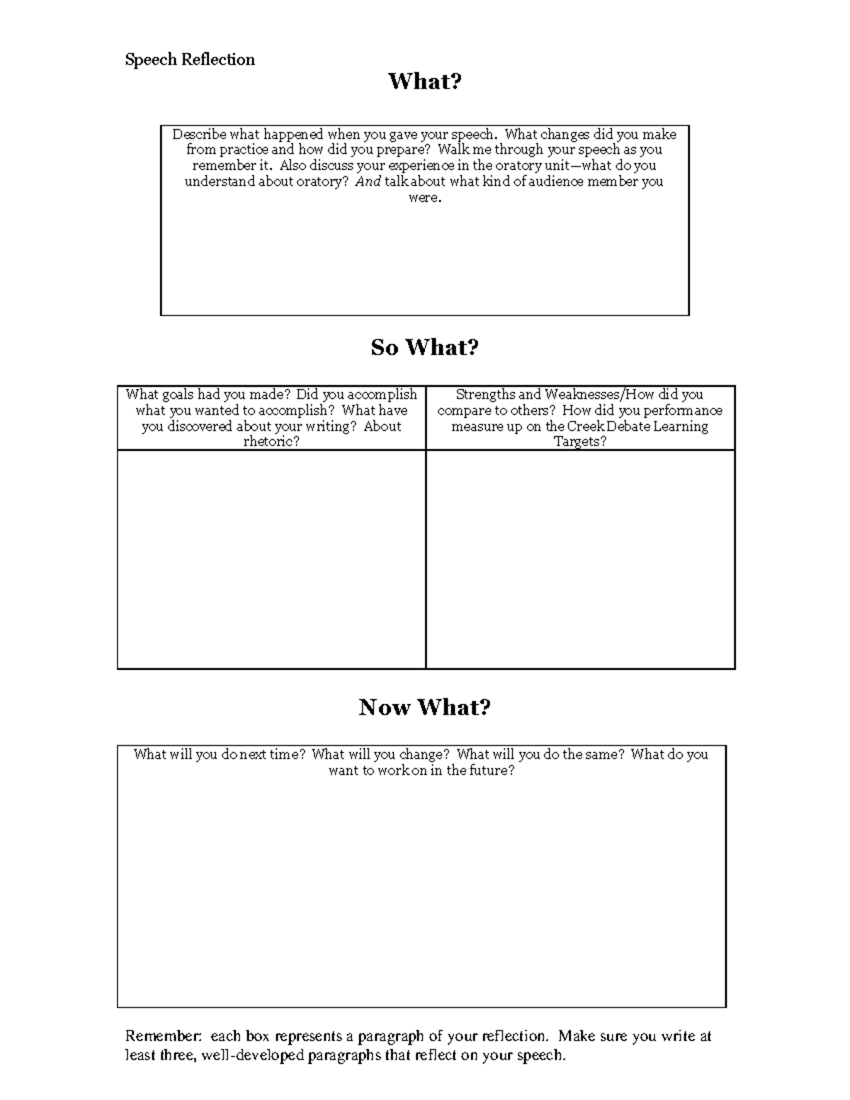 Original Oratory Reflection-speech reflection oratory 2024 - Speech ...