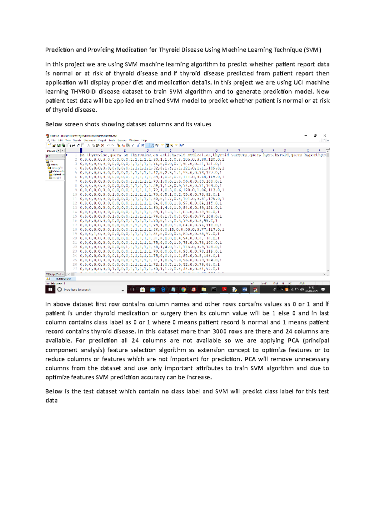 Prediction and Providing Medication for Thyroid Disease Using Machine Learning Technique (SVM ...