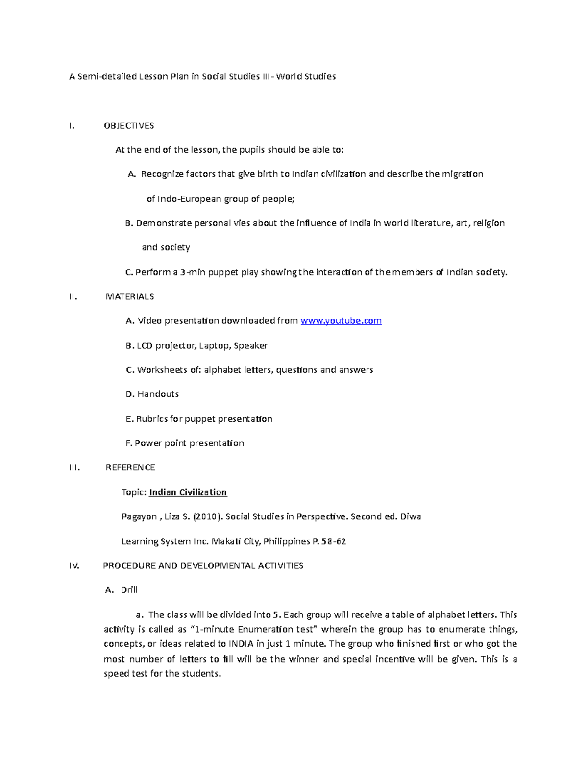 A Semi - files - A Semi-detailed Lesson Plan in Social Studies III ...