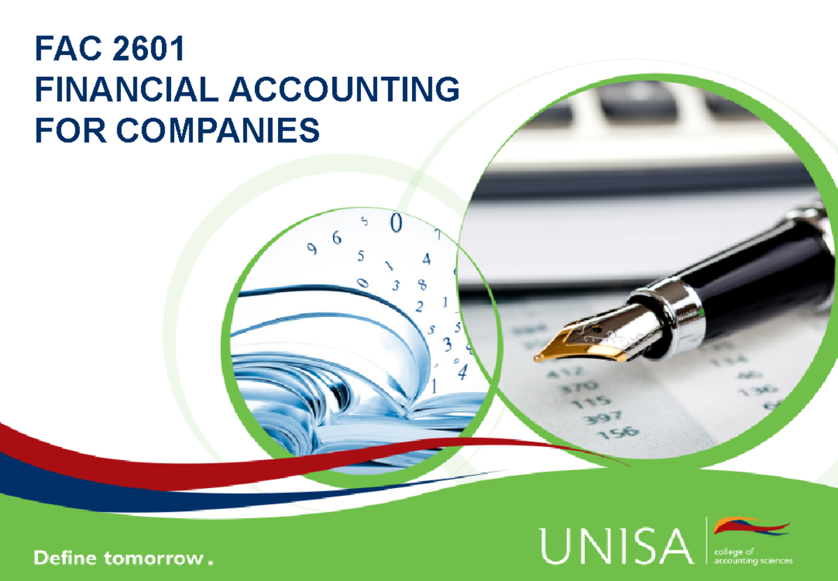 Fac 2601 notes - FAC FINANCIAL ACCOUNTING FOR COMPANIES Presenter Mr ...